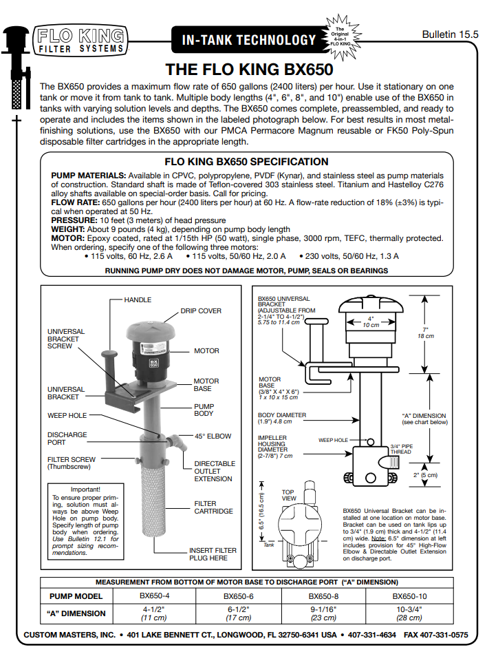 Flo King BX650-10 Filter System, Titanium Shaft – Biganodes